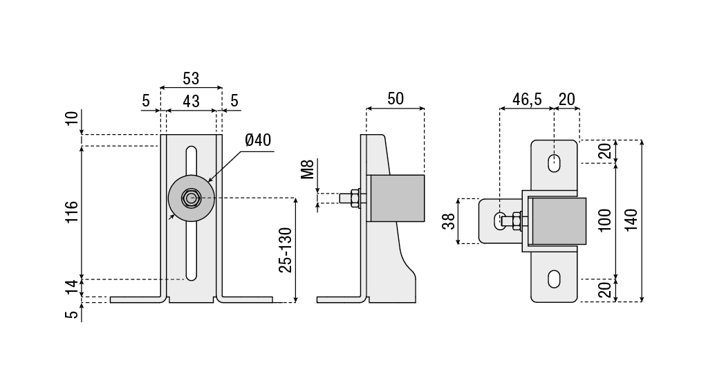 Heavy Duty adjustable Sliding Sliding gates on track Stopper | Beninca ...