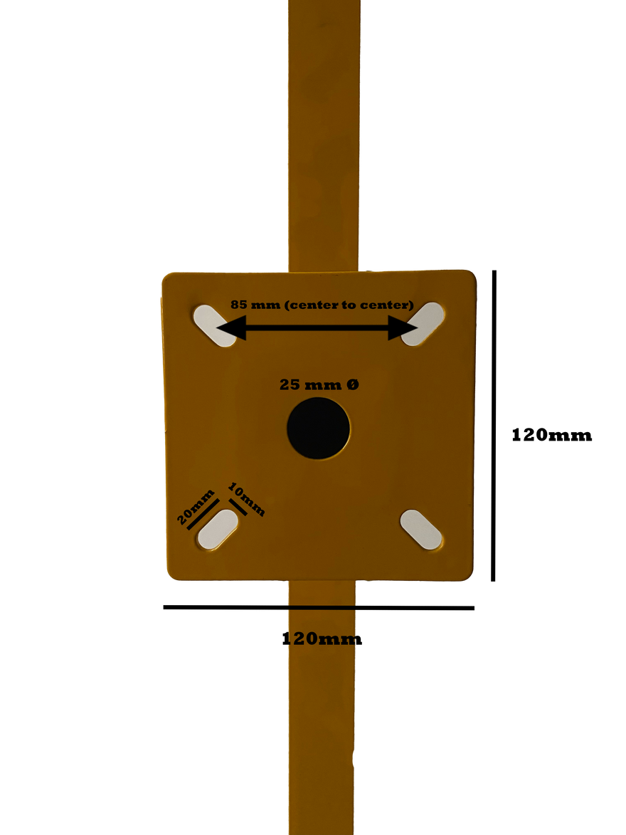 Yellow Aluminium Dual Gooseneck Pedestal | Beninca Gate Automation